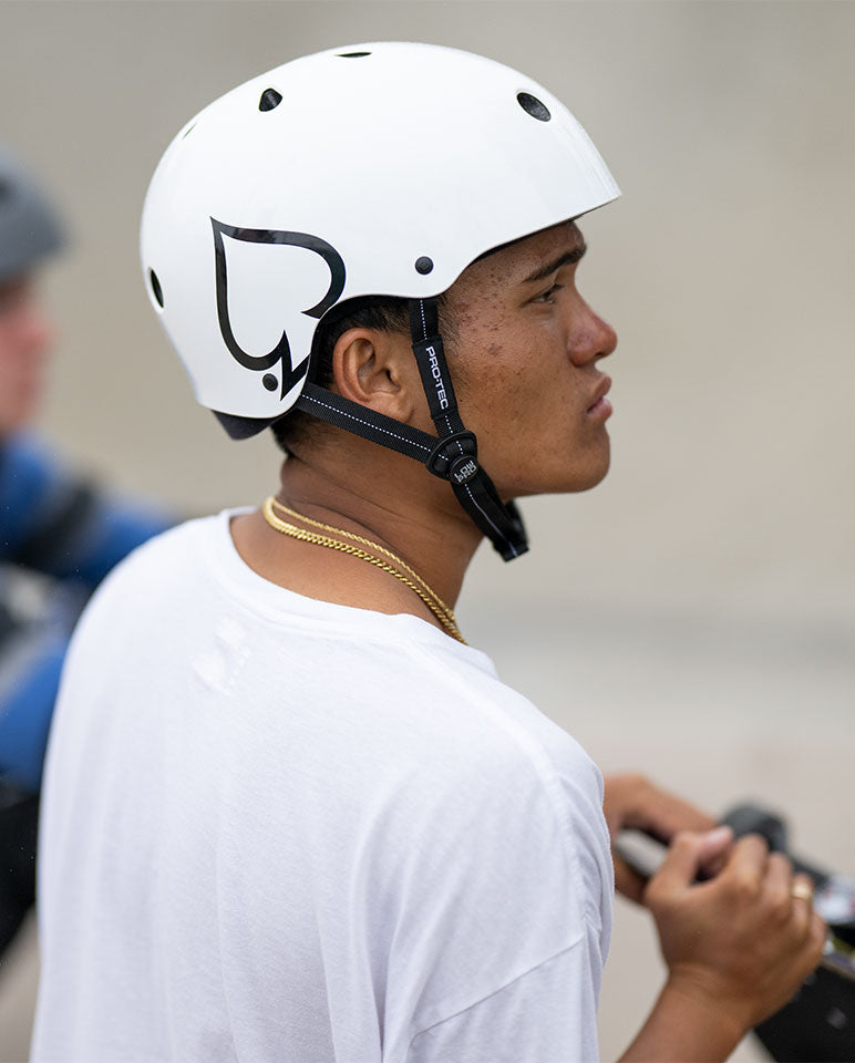 Low Pro Certified Helmet | Gloss White | Protec Brand AU – Pro-Tec ...